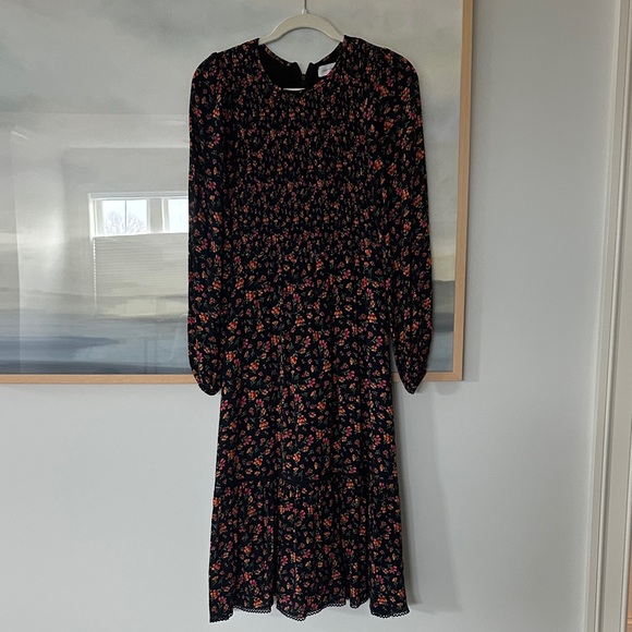 Lost + Wander | Dresses | Lost Wander Black Dress With Floral Print ...